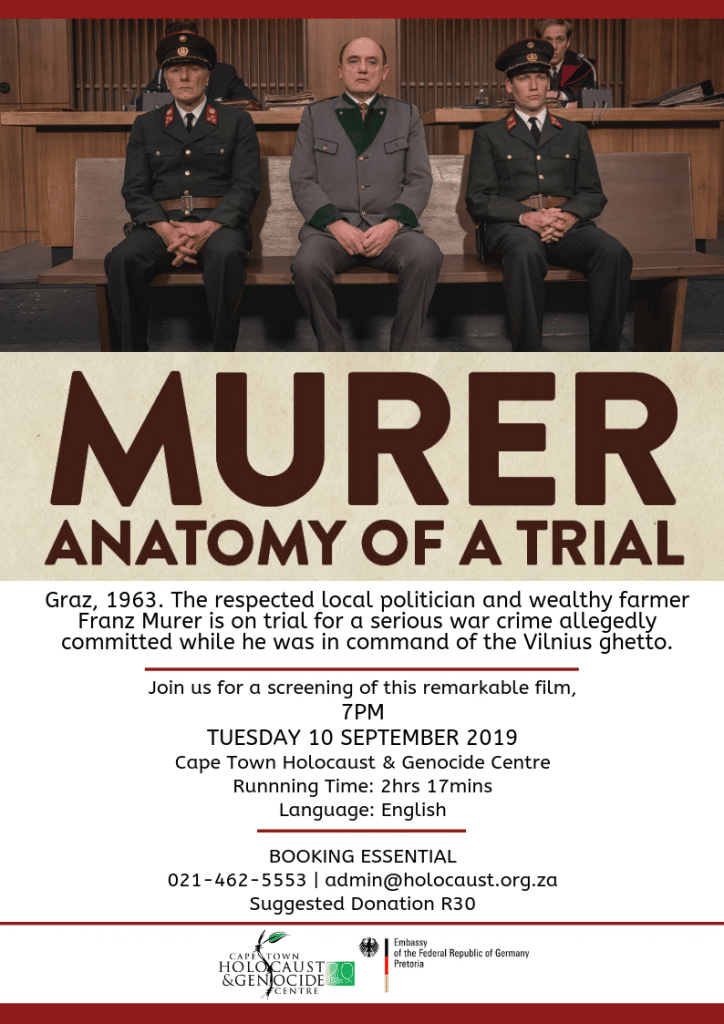 Film Screening: Murer: Anatomy of a Trial - Cape Town Holocaust ...