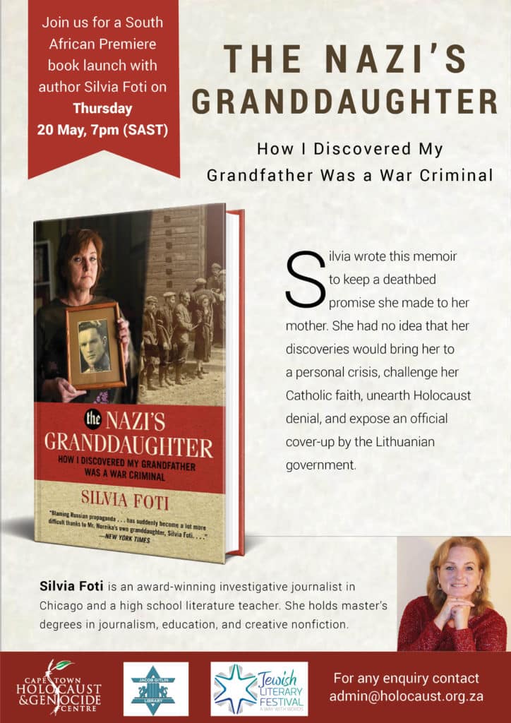 Silvia Foti: The Nazi’s Granddaughter - Cape Town Holocaust & Genocide ...