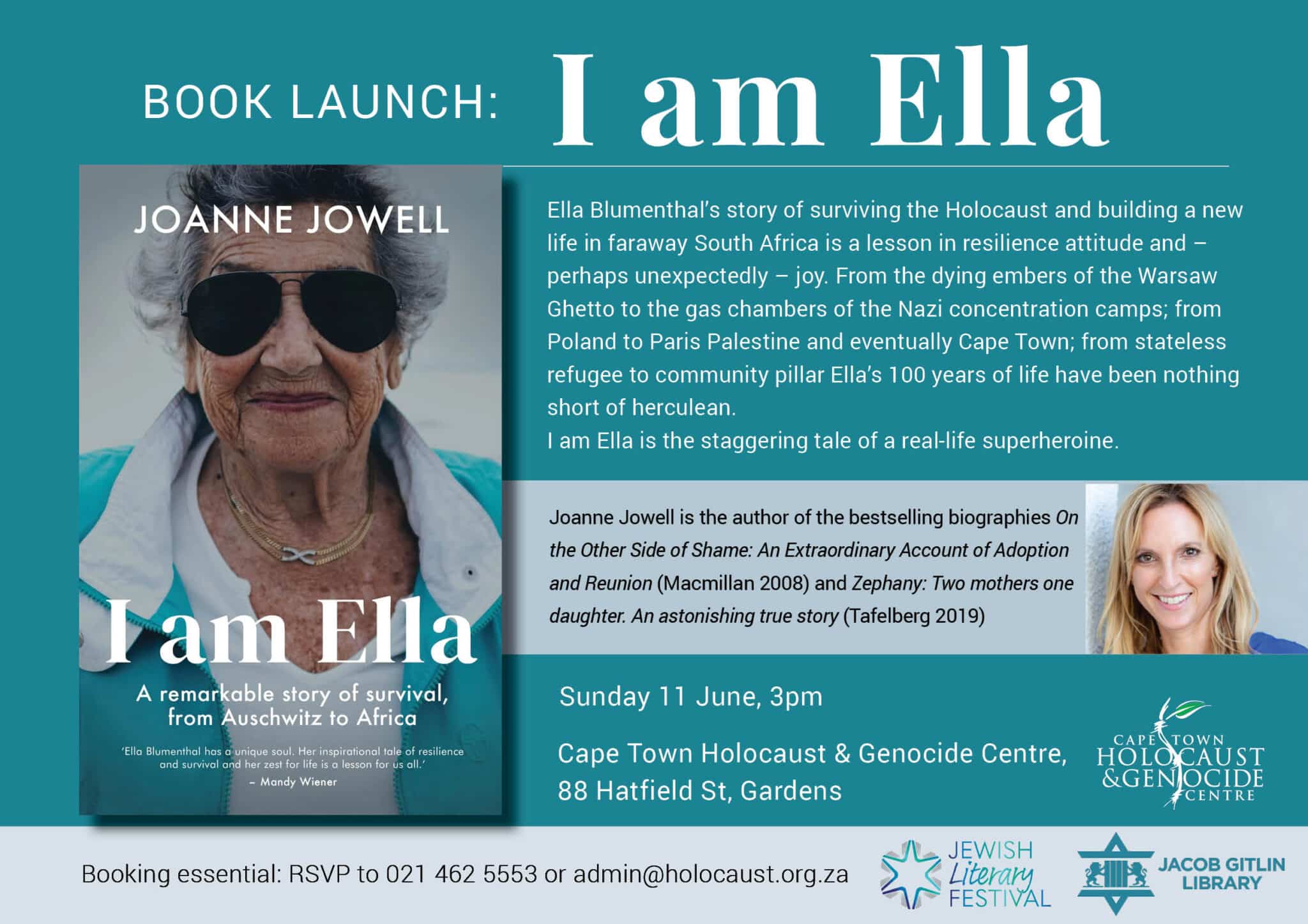 Book launch: I am Ella - Cape Town Holocaust & Genocide Centre